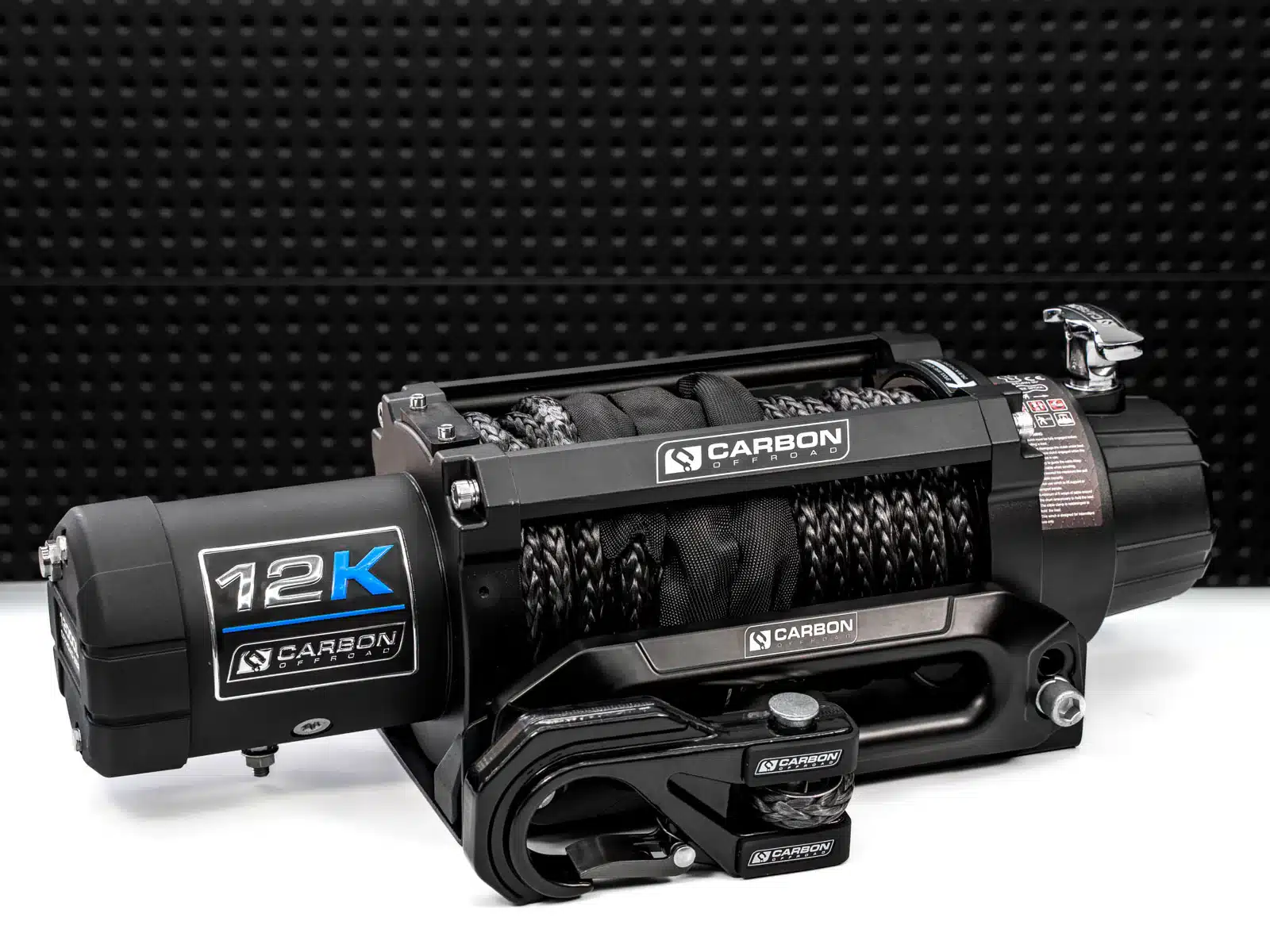 Carbon 12K - 12000lb Winch V3 with Mega Pro Hook (Engineered for ...
